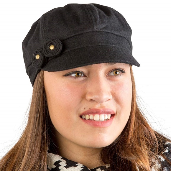 August Hats | Accessories | August Hats Studded Flower Newsboy Cabbie ...